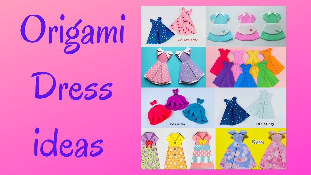 Easy Origami Dress Tutorial for Beginners | Origami dress | Paper Dress ...