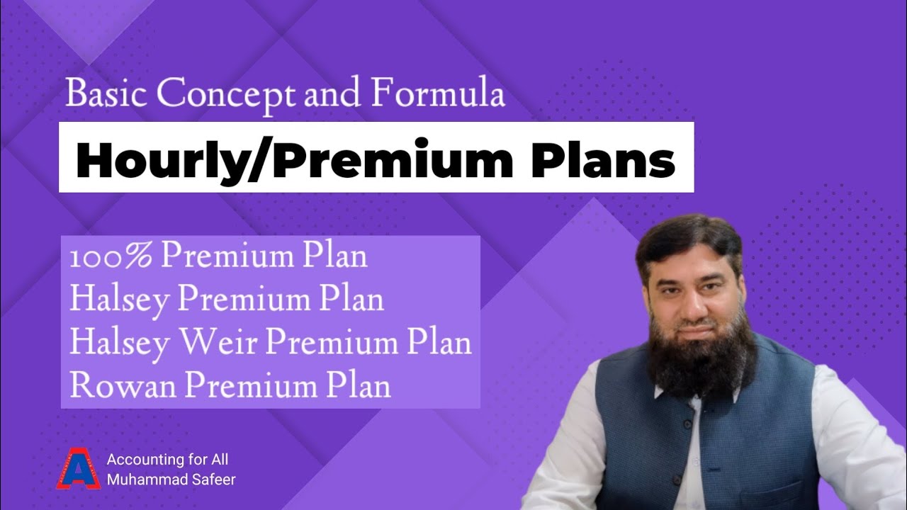 Hourly/Premium Plans (100% Premium plan, Halsey Premium Plan, Rowan ...