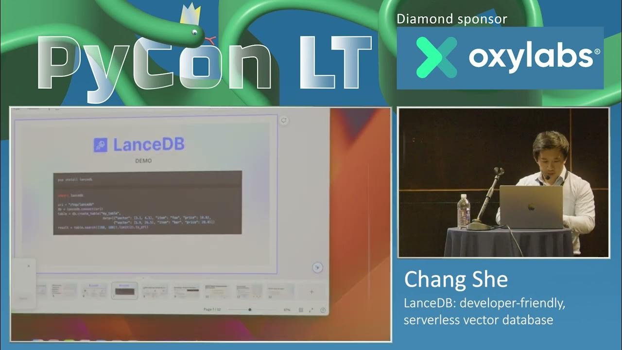 Chang She - LanceDB developer friendly, serverless vector database PyCon 2023 - YouTube