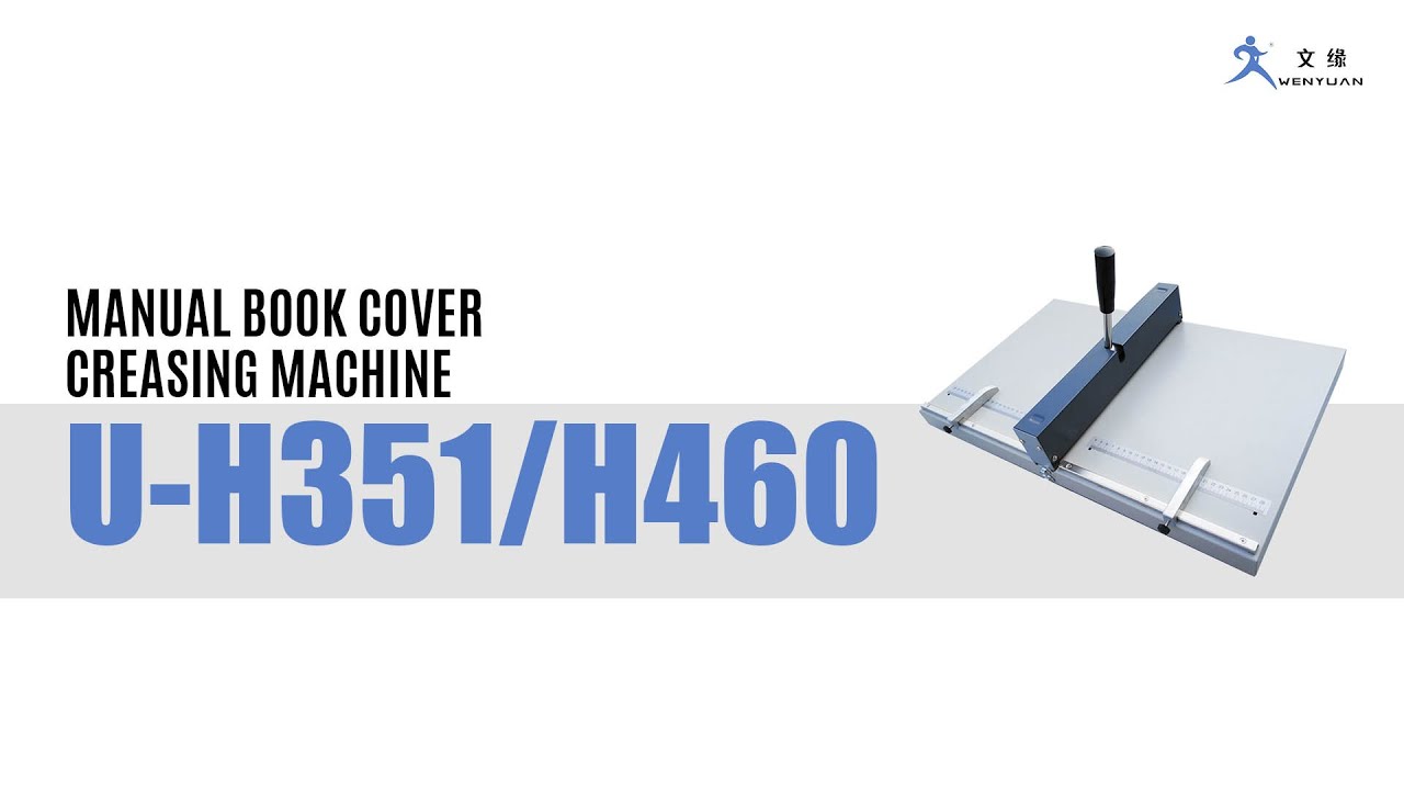 U-H351/H460 manual book cover creasing machine - YouTube