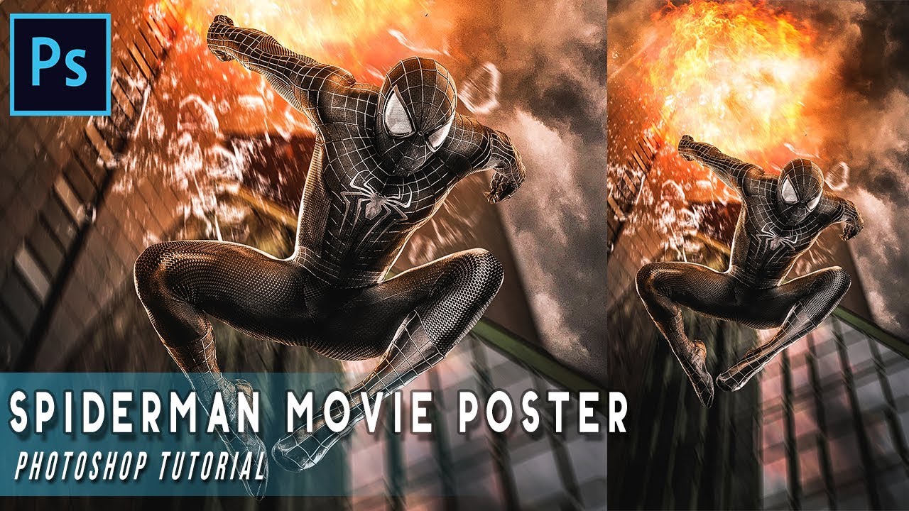 PHOTOSHOP TUTORIAL How to Make Amazing Spiderman Poster Effect - YouTube