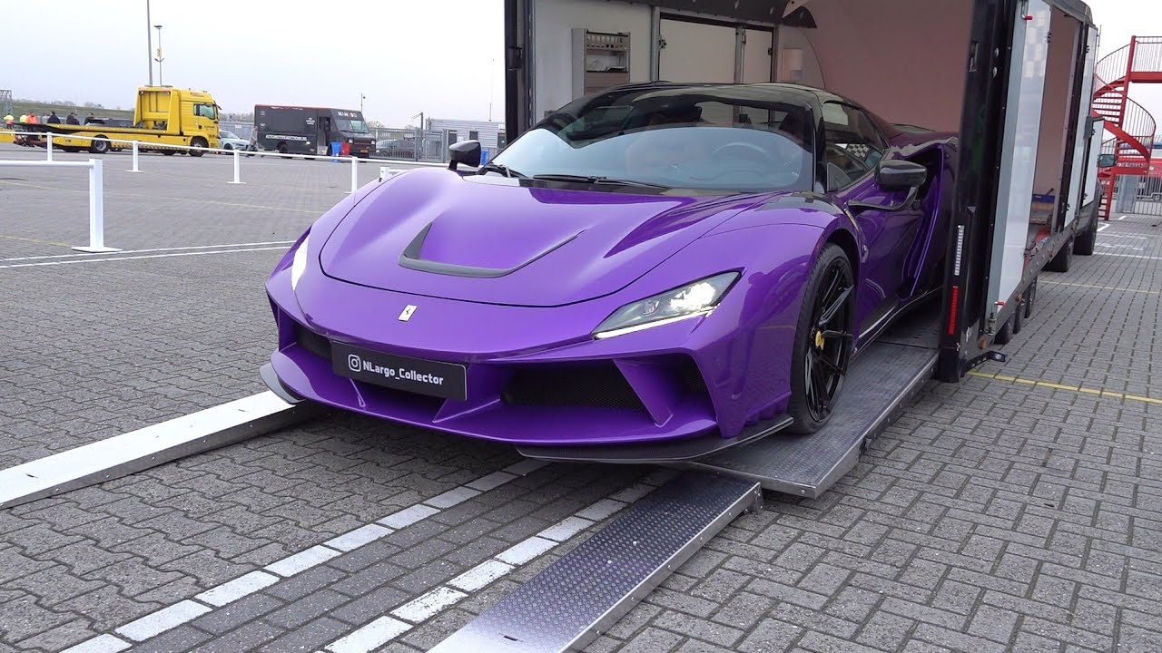 Novitec Ferrari F8 N-Largo Spider - Engine Start, Sounds & Unloading ...