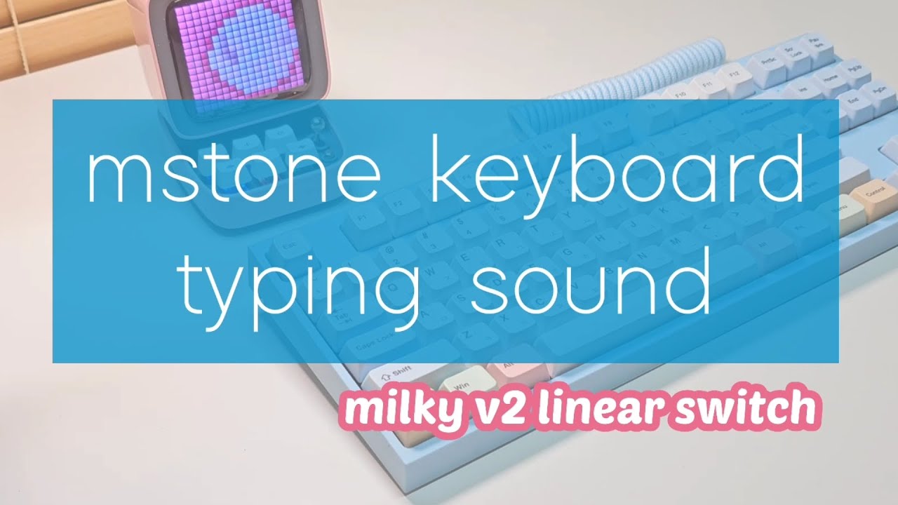 [ASMR] 엠스톤 밀키축 v2 키보드 소리 / typing sound of mStone keyboard with milky ...