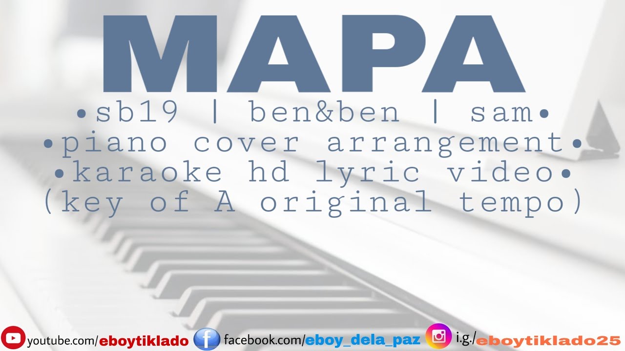 MAPA | sb19 | karaoke acoustic cover | hd lyric video - YouTube