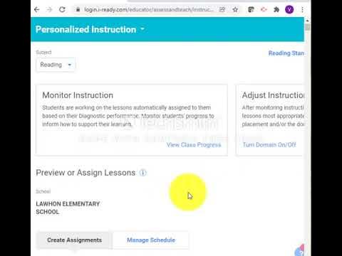 How to use IReady to create a teacher assigned lesson - YouTube