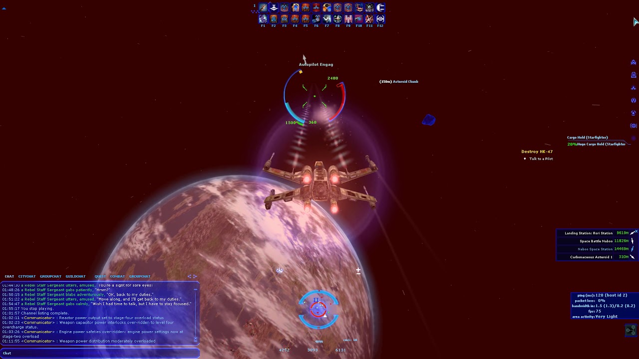 SWG Legends Asteroid mining using a tractor beam - YouTube