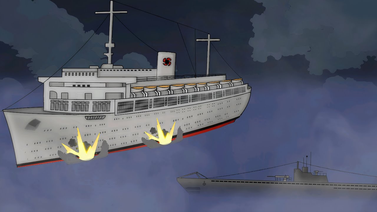 MV Wilhelm Gustloff | Sinking animation | Flipaclip 🚢 - YouTube