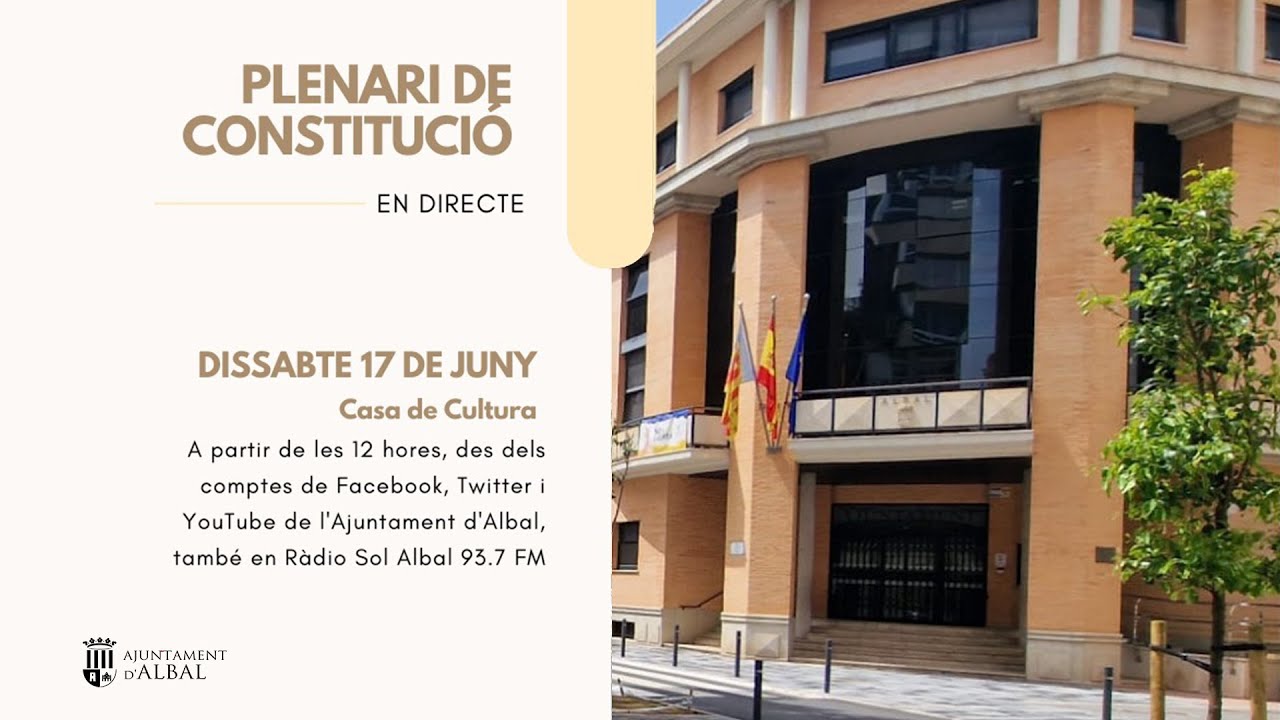 Plenari de constitució Albal - YouTube