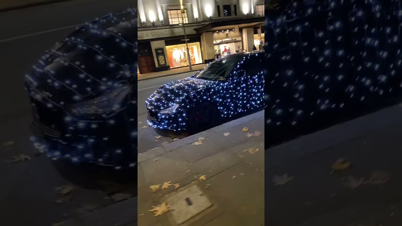 CHRISTMAS Maserati ! - Xmas lights covering the whole car! - YouTube