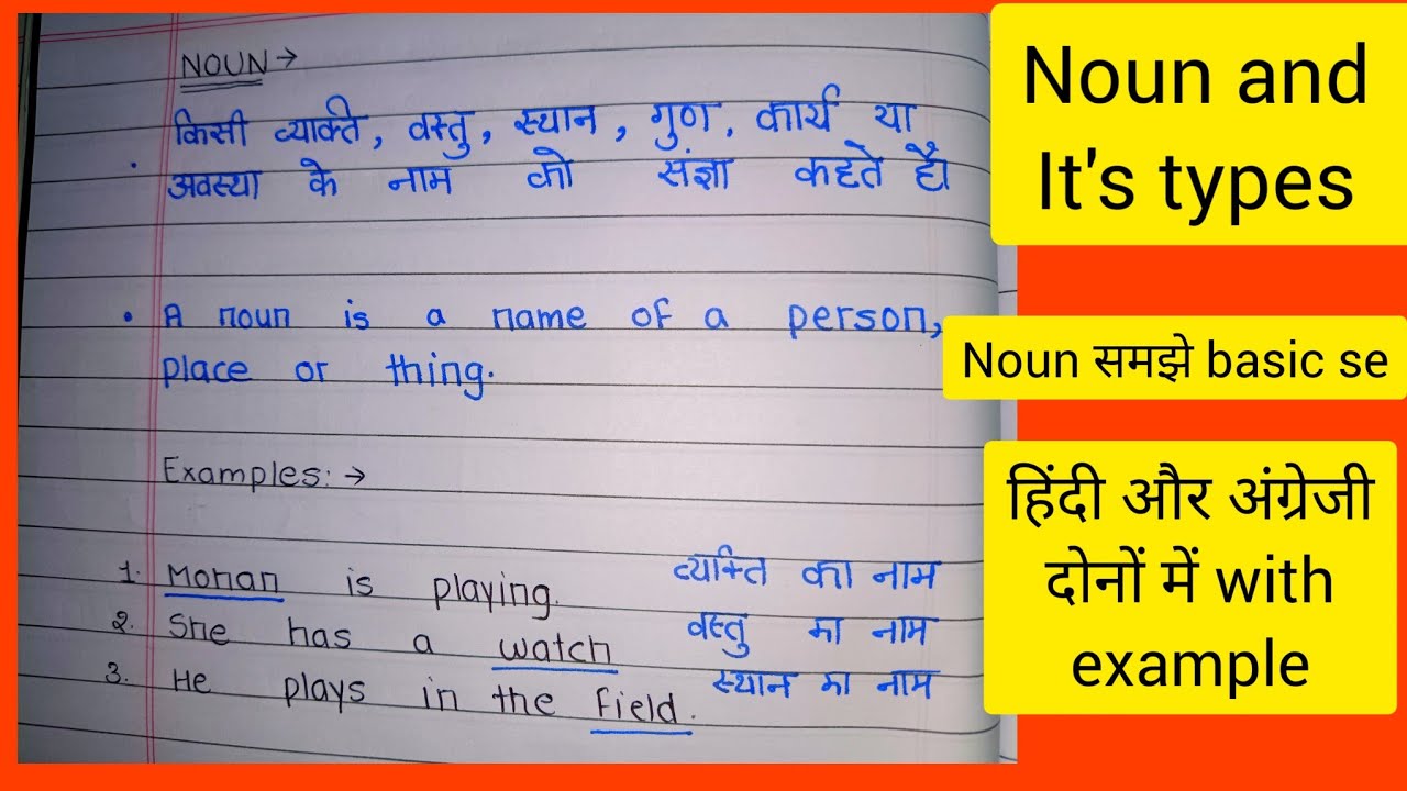 Noun|| types of noun || noun english grammar|| english course noun ...