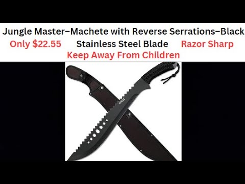 Jungle Master–Machete with Reverse Serrations #macheteofficial #machete ...