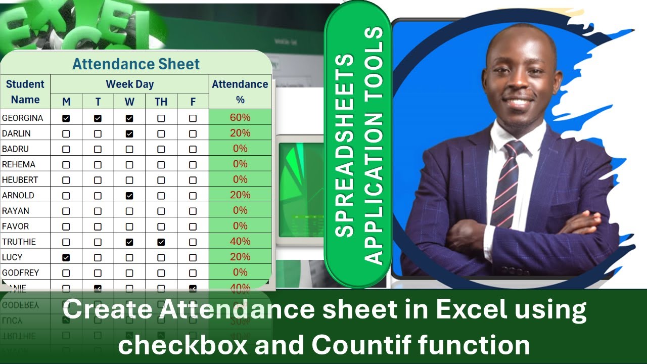 How to make attendance sheet,Countif formula to calculate present and ...