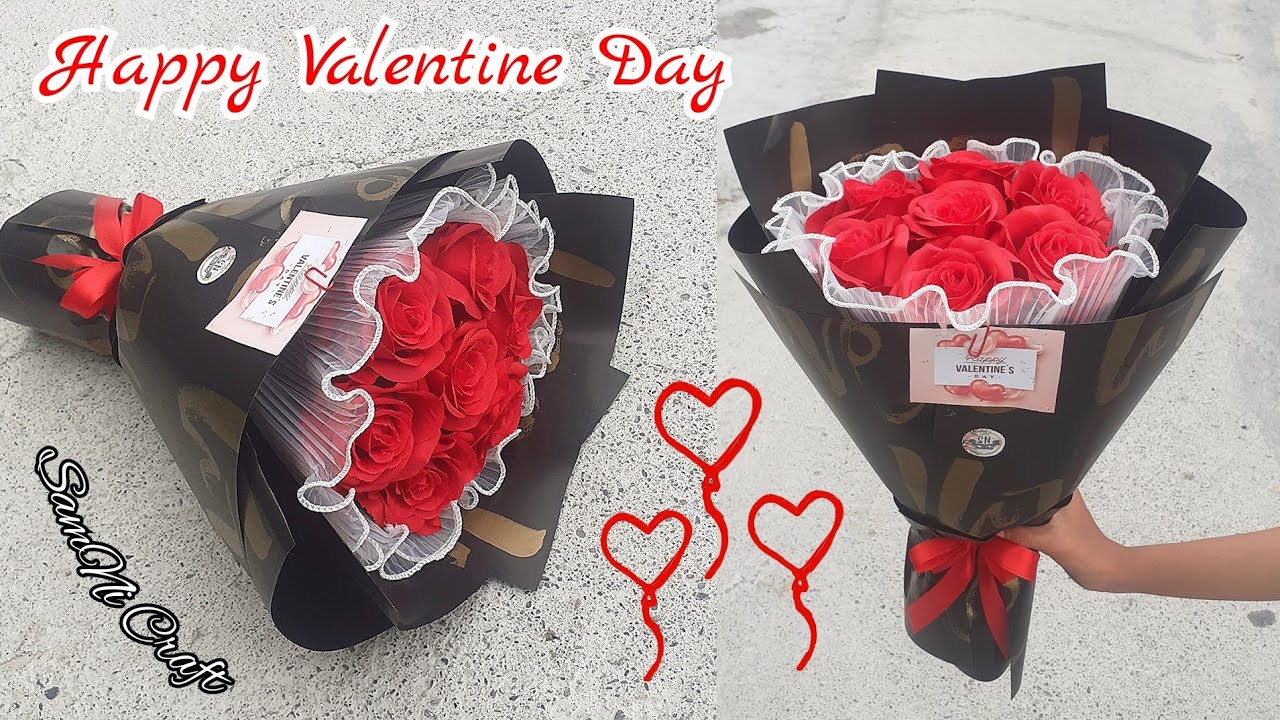 Buket Bunga Artificial | Buket Bunga Buat Pacar dihari Valentine - YouTube