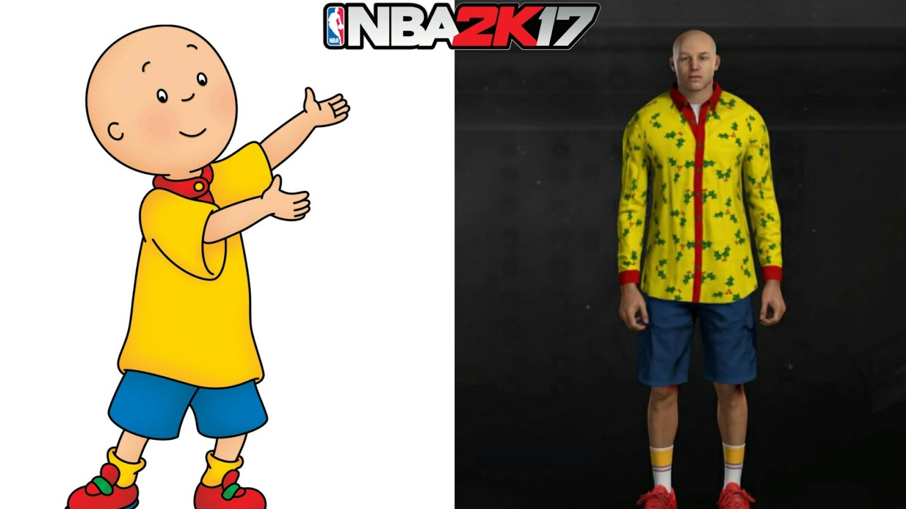 HOW TO LOOK LIKE CAILLOU IN NBA 2K17 - YouTube