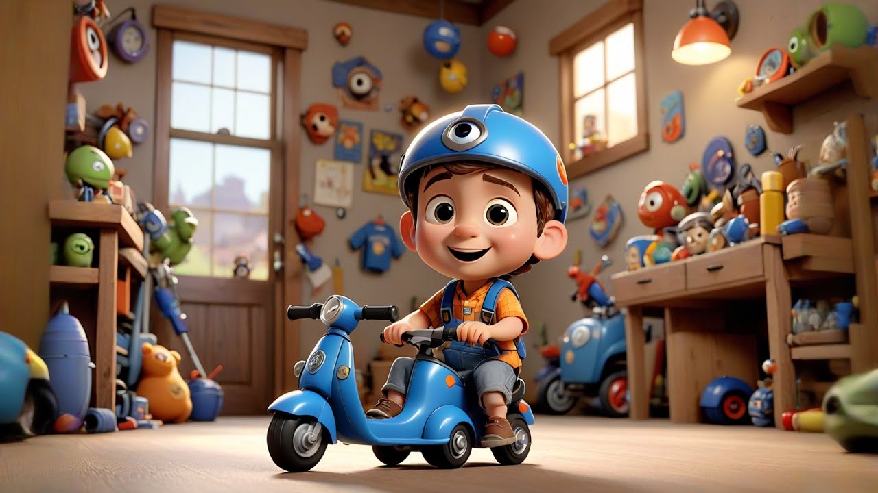 Baby Nino Rides a Scooter | Fun Nursery Rhyme | Kids Songs and Baby ...