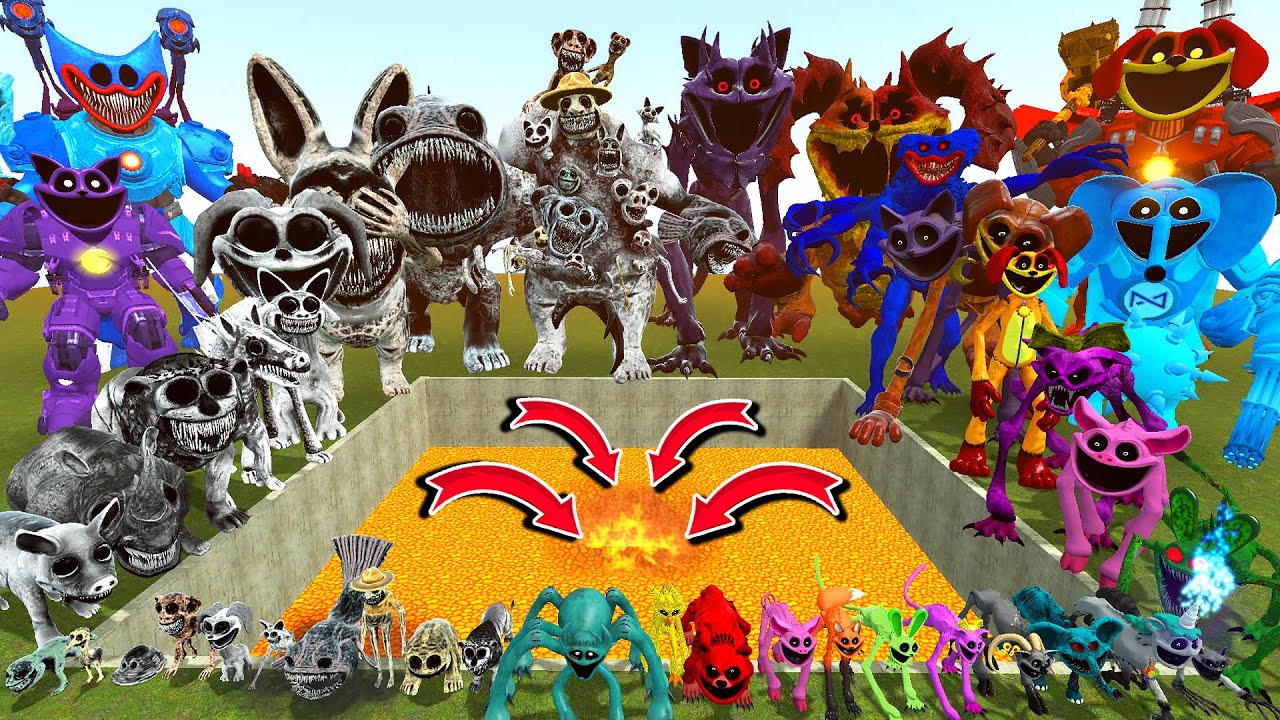 DESTROY NEW POPPY PLAYTIME CHAPTER 1 3 VS GARTEN OF BANBAN 7, ZOONOMALY ...