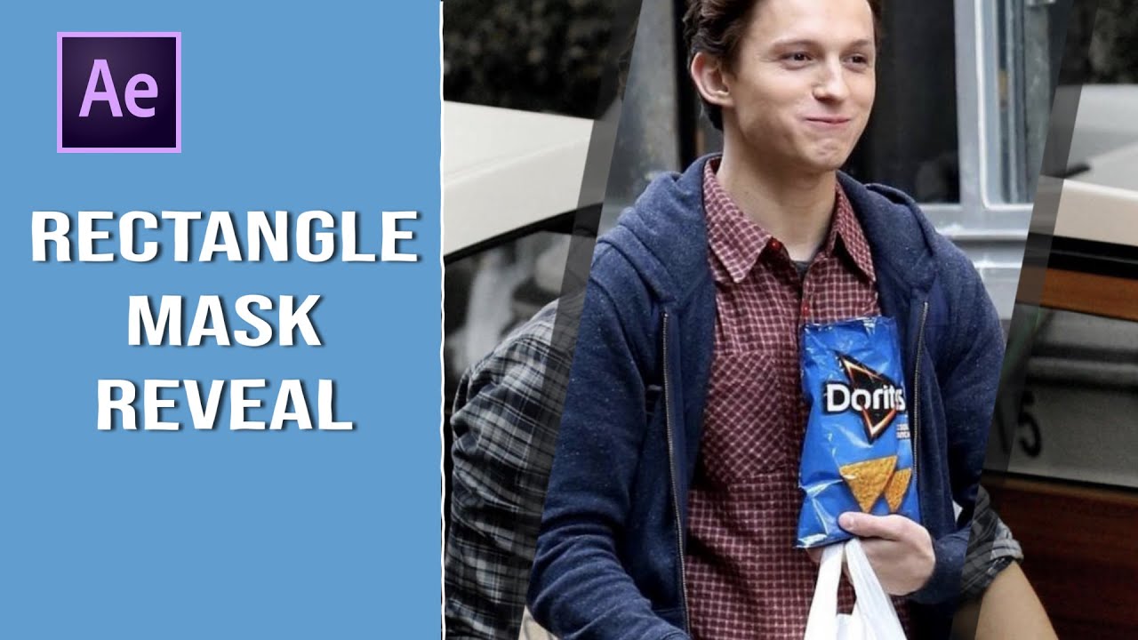 rectangle mask reveal | after effects tutorial - YouTube