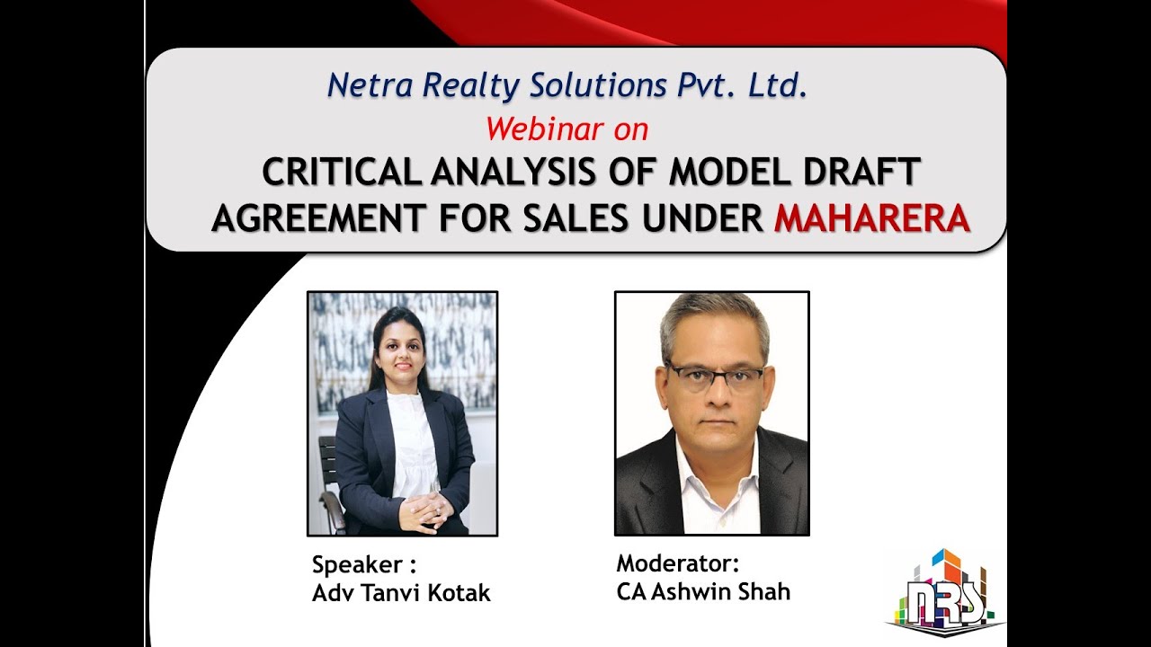 Critical Analysis of Model Draft Agreement for Sales under MAHARERA ...
