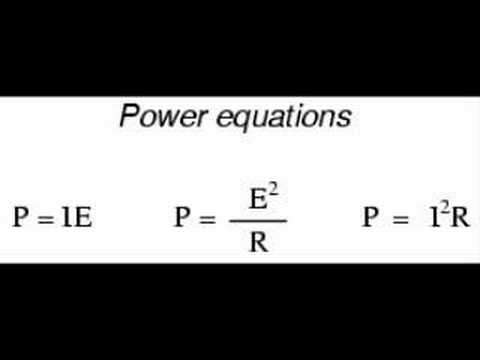 Electric Power Formulae - YouTube