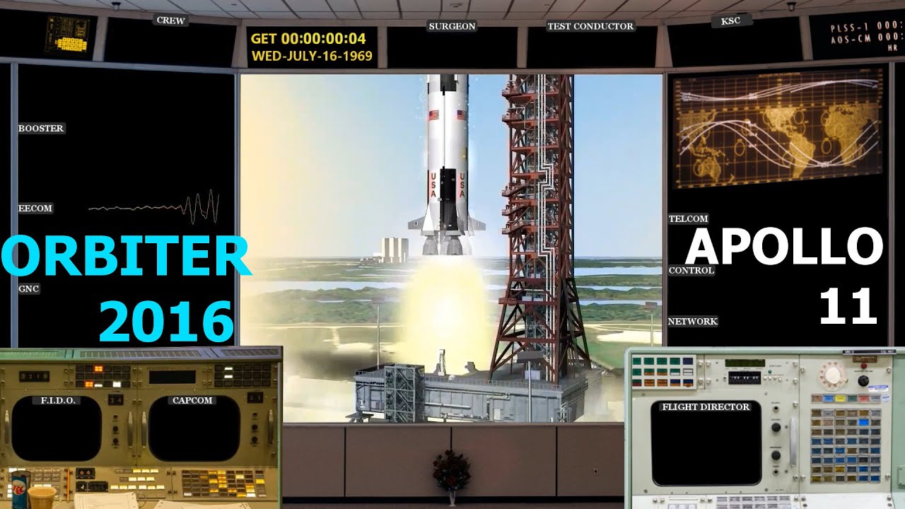 Apollo 11 Launch Simulation Real Air to Ground Com's - YouTube