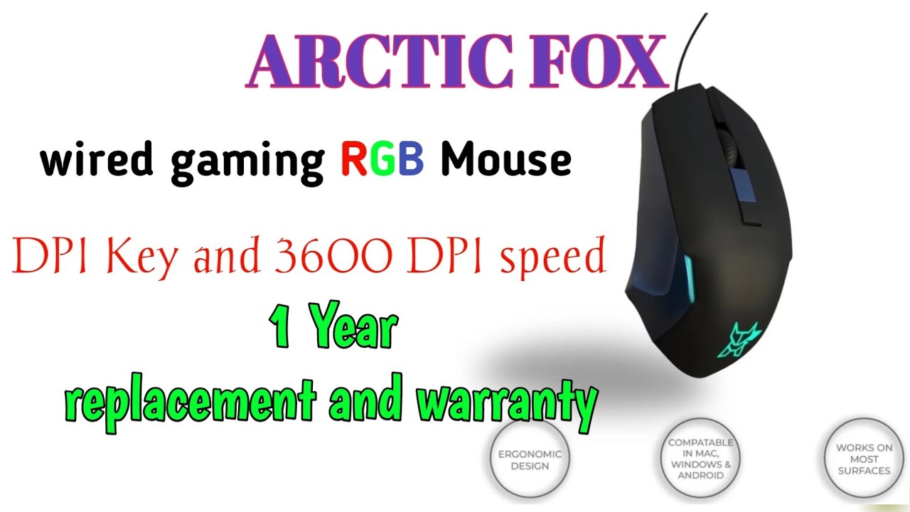 Arctic Fox low price gaming mouse and 1 year replacement warranty ...