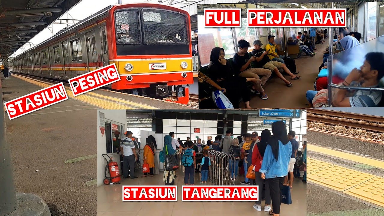 Full naik kereta api krl commuter line stasiun Pesing tujuan stasiun ...