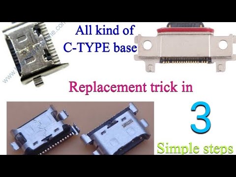 How to replace c type base for beginners | Type C base replacement easy ...