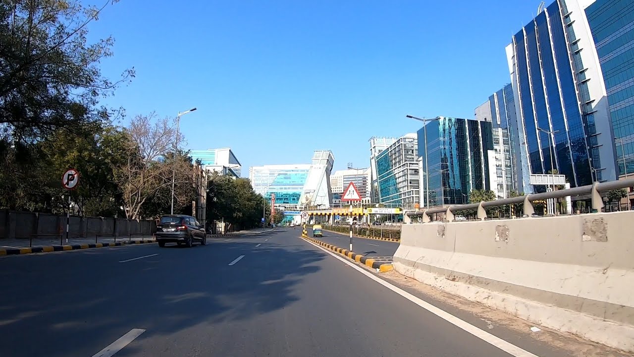 Driving from Delhi to Gurgaon (Mehrauli-Gurgaon Road) India - 2020 ...