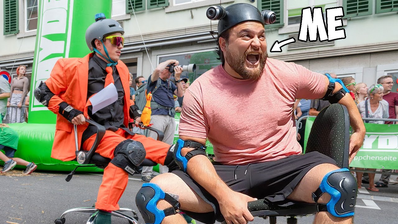 I Entered a National Office Chair Racing Competition - YouTube