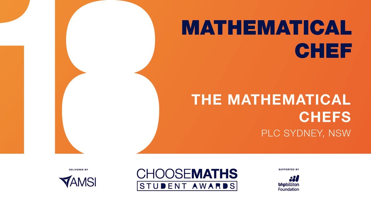 Mathematical Chef – CHOOSEMATHS Awards 2018 - YouTube