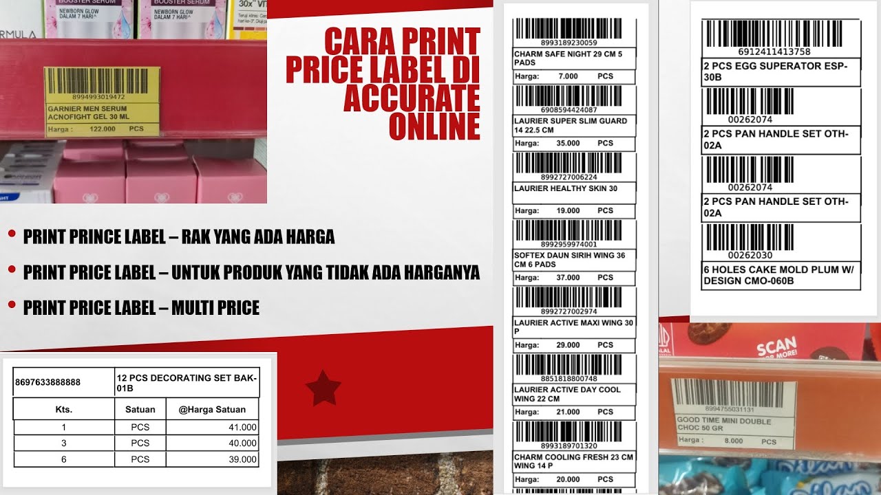 CARA PRINT TAG PRICE LABEL DI ACCURATE ONLINE DENGAN CEPAT-INFORMATIF ...