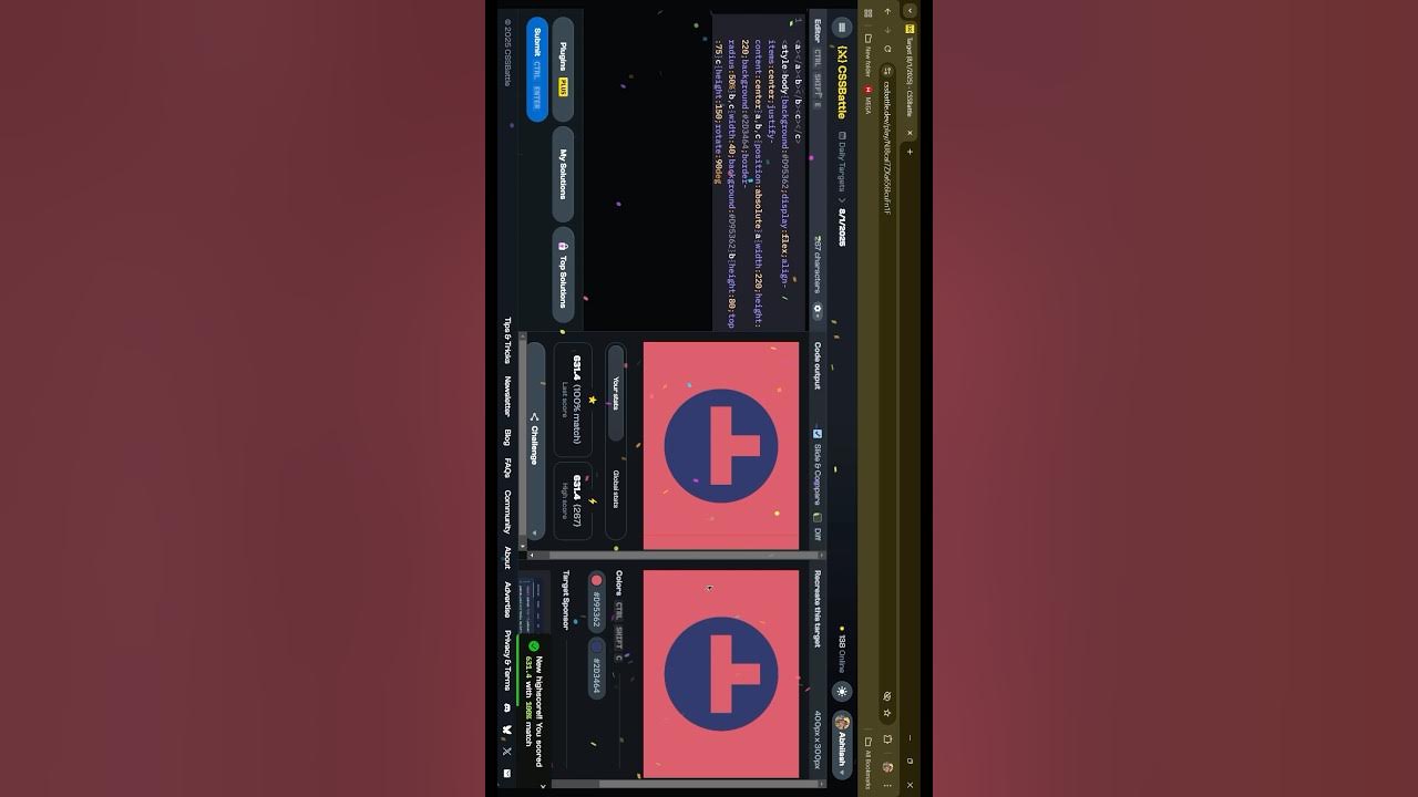 CSSBattle { Daily Target Solution (08/01/2025)}👍🏻 #cssbattle #learnhtml5andcss3 #tutorial #css ...