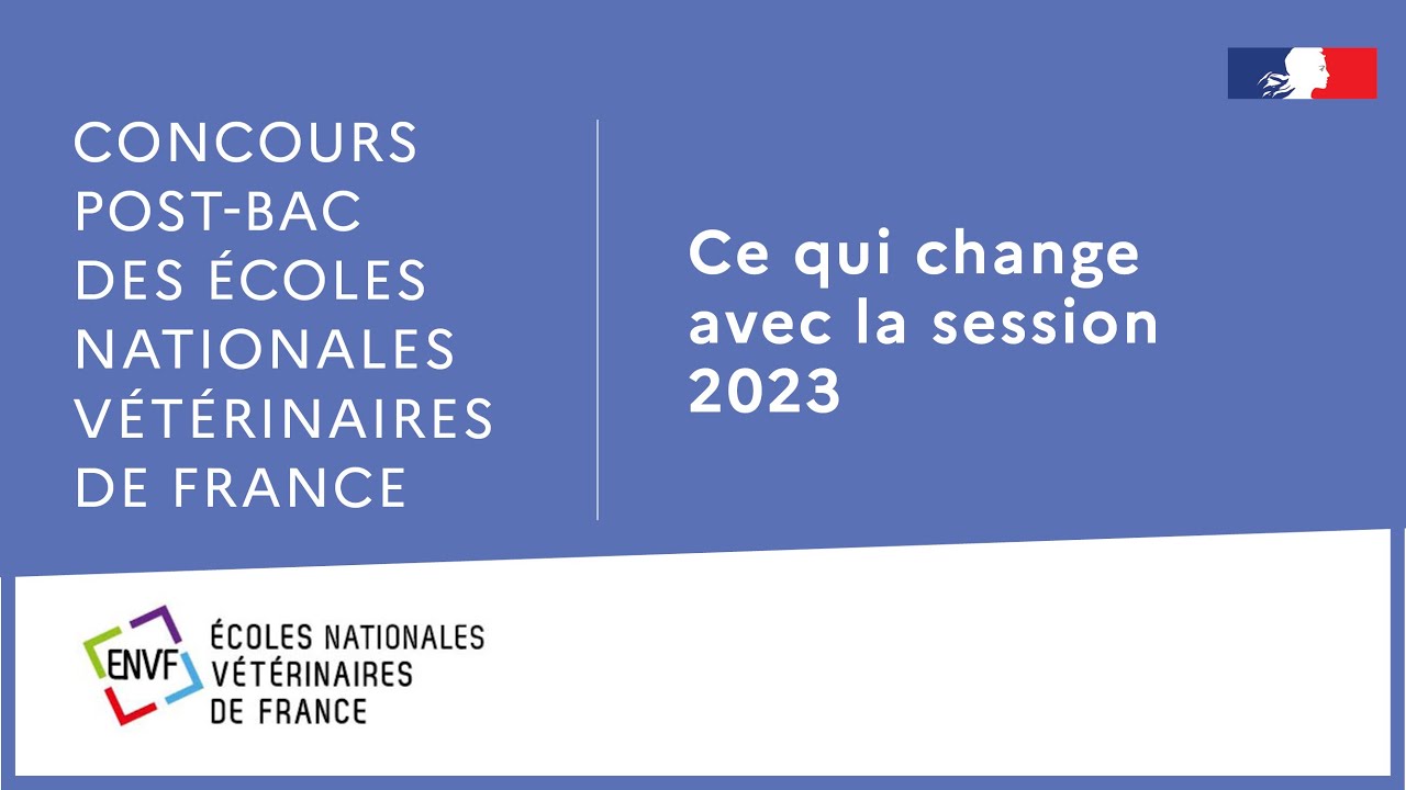 Les nouveautés de la session 2023 du concours post-bac des ENVF - YouTube