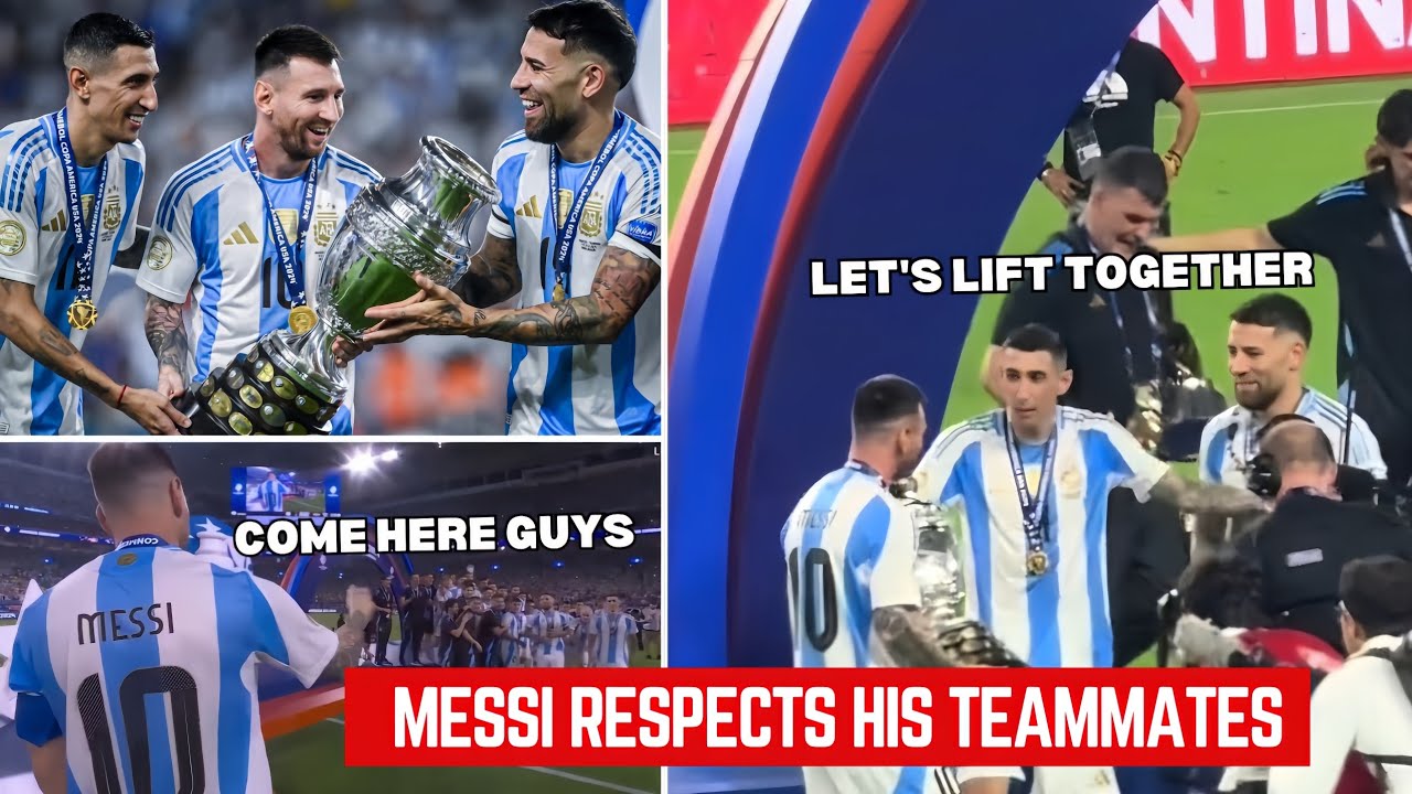 The Moment Lionel Messi wins 2nd Copa America Trophy - YouTube