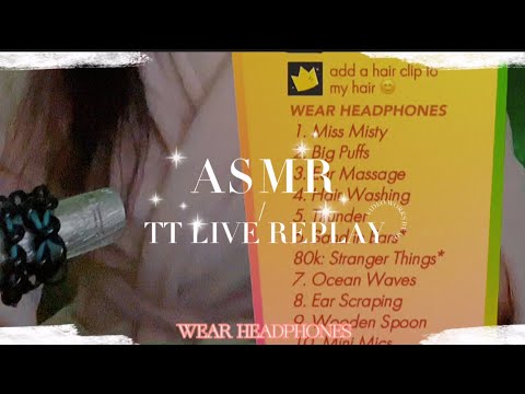 ASMR TT LIVE REPLAY (3hr no talk - wear headphones) - YouTube