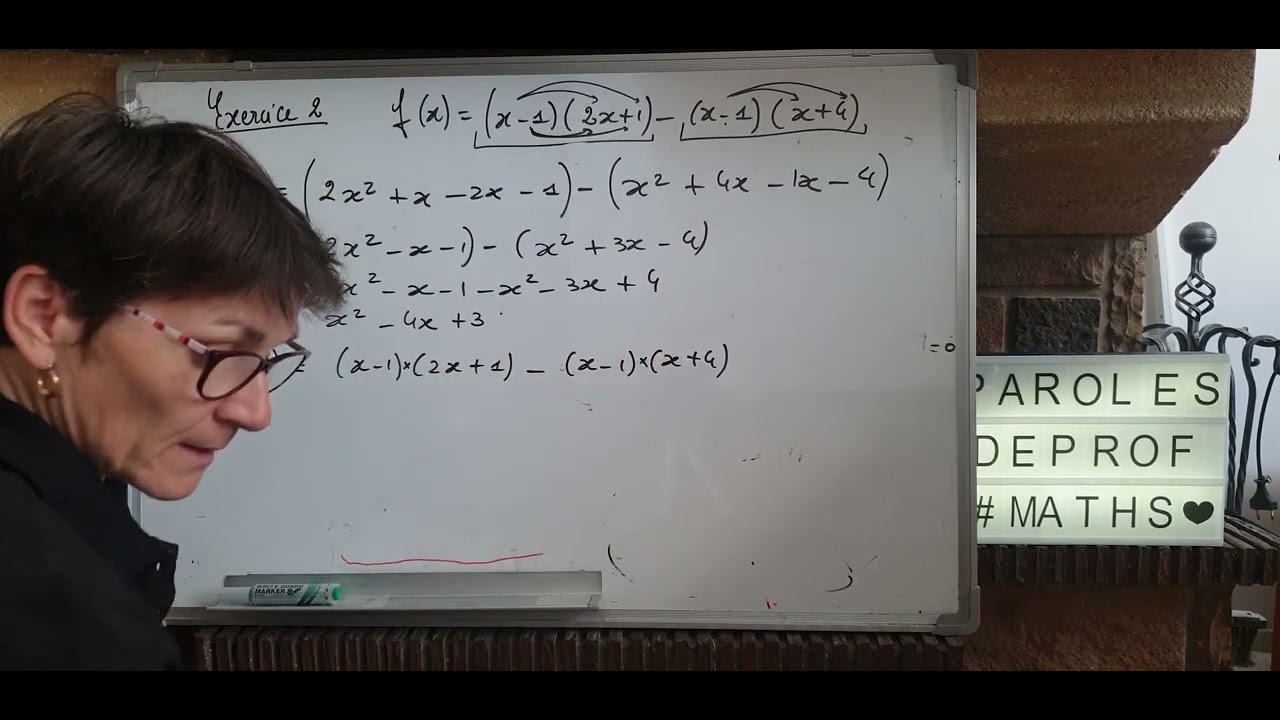 REVISION entrée en première exercice 2 factorisation développement ...