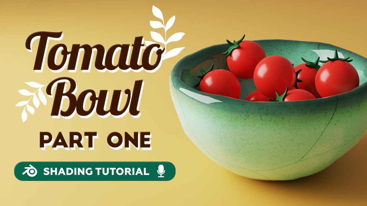 🍅🌿 3D Cherry Tomato Bowl Part One 🍯 | Procedural Ceramic Material ...