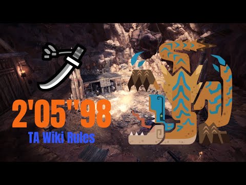 MHW Iceborne | Tigrex 2'05"98 (WR) | Long Sword TA Wiki Rules - YouTube