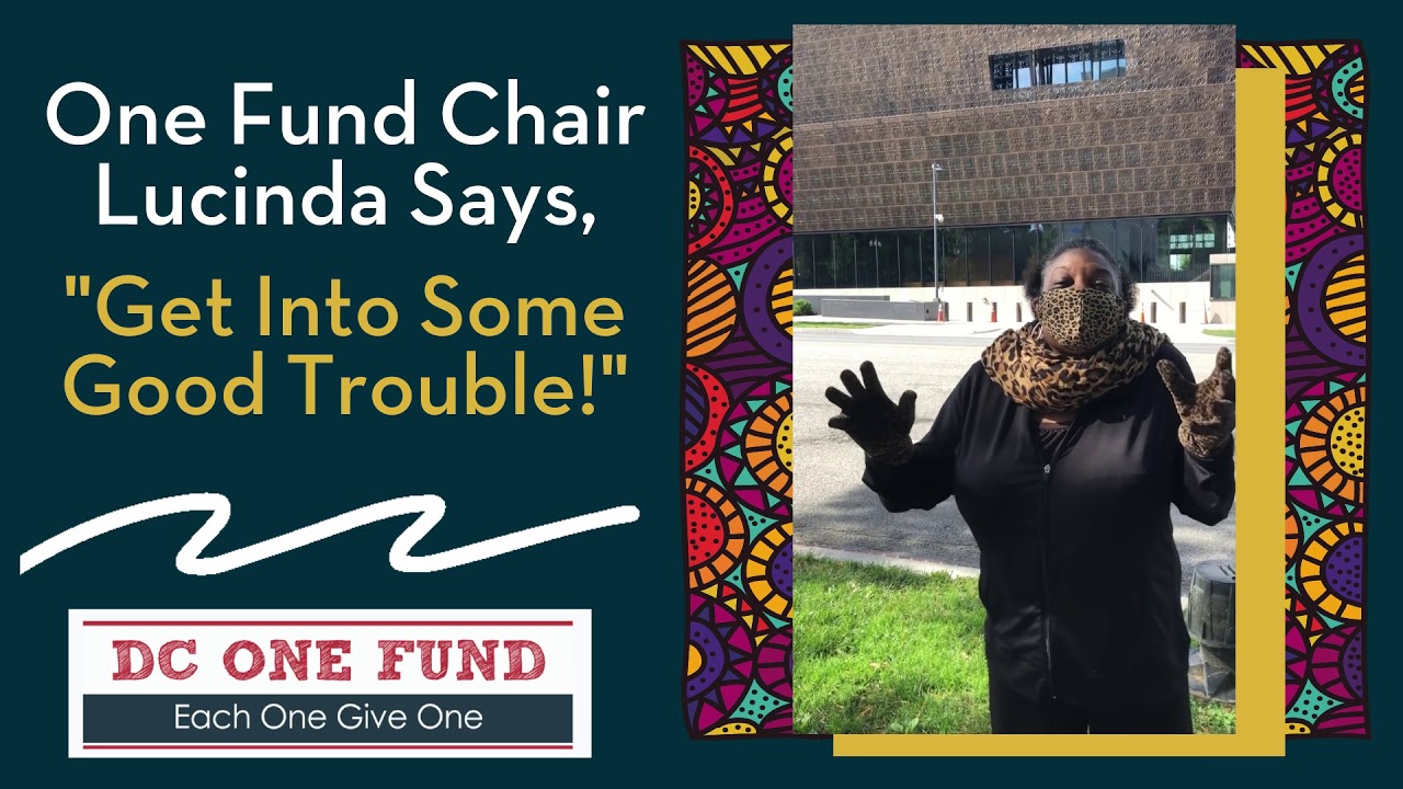 Lucinda's "Good Trouble" message about the DC One Fund - YouTube