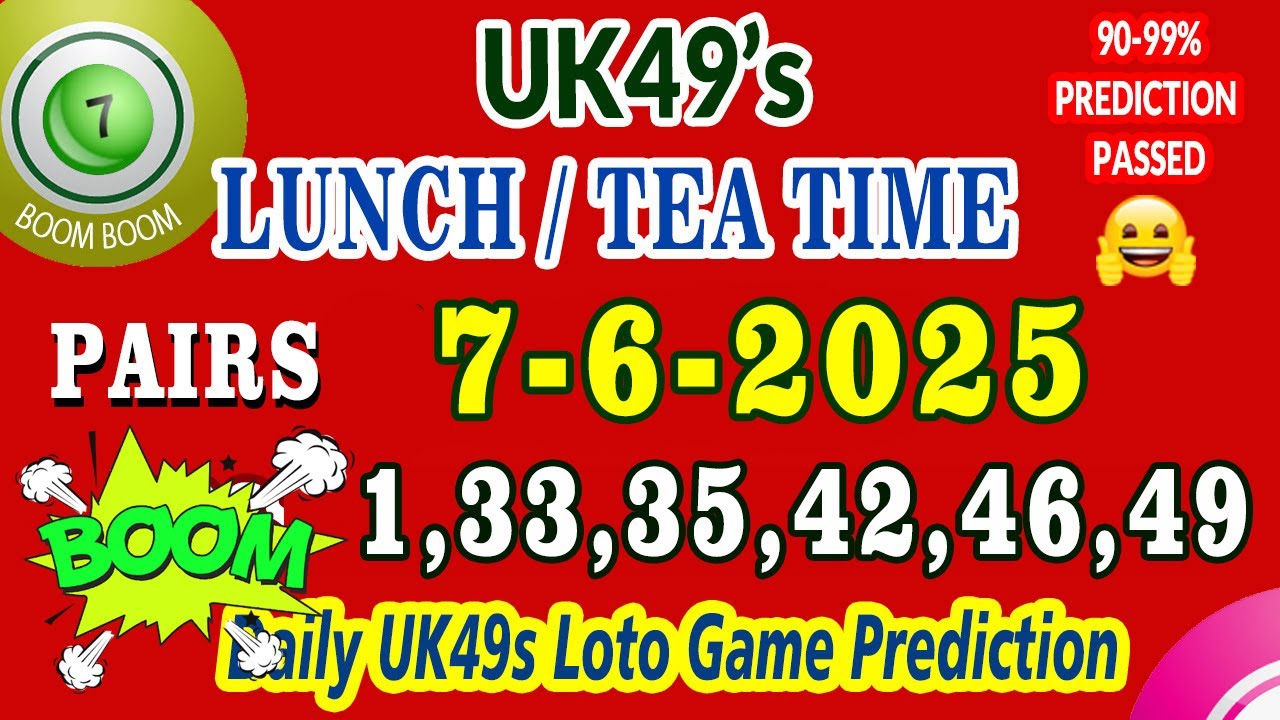 UK 49s Lunch time Tea time pair prediction I UK 49 prediction for today ...