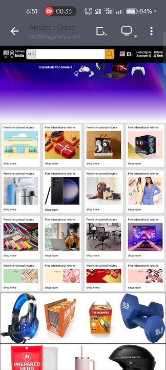 How To Create An Amazon Clone Website Using Html And Css Html Css Htmlcssproject Youtube
