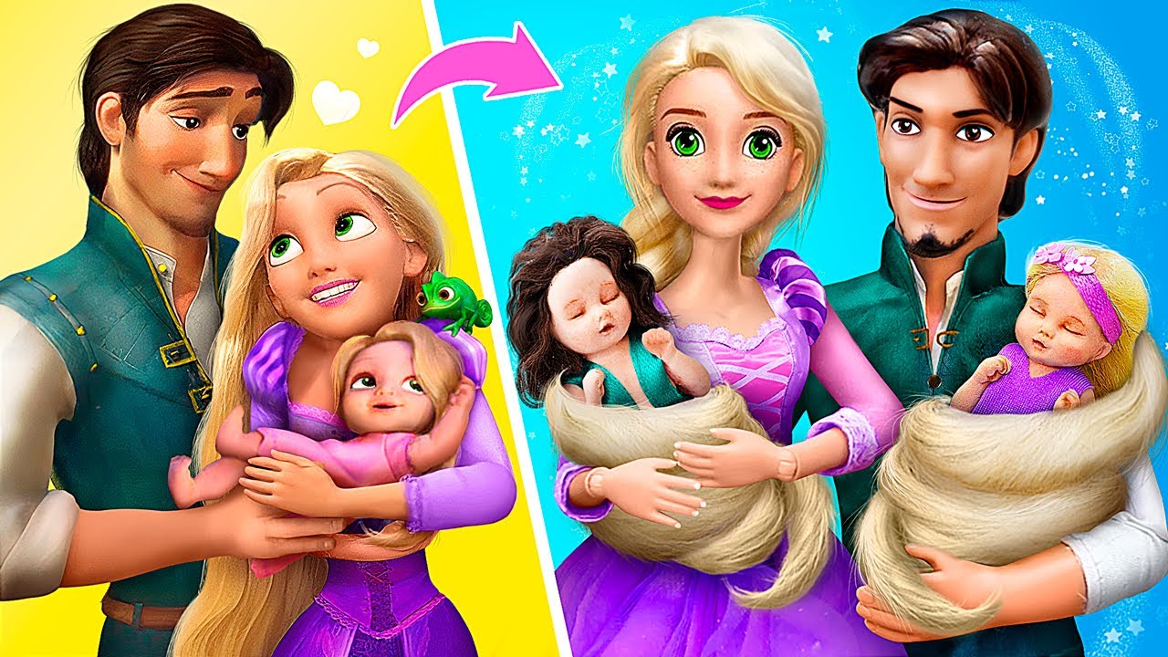 Elsa and Rapunzel Became Besties / 31 LOL OMG Hacks and Crafts - YouTube