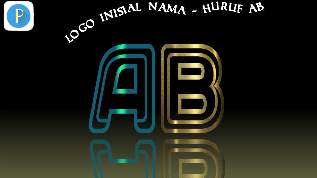 MEMBUAT LOGO INISIAL AB | LOGO INISIAL NAMA - YouTube