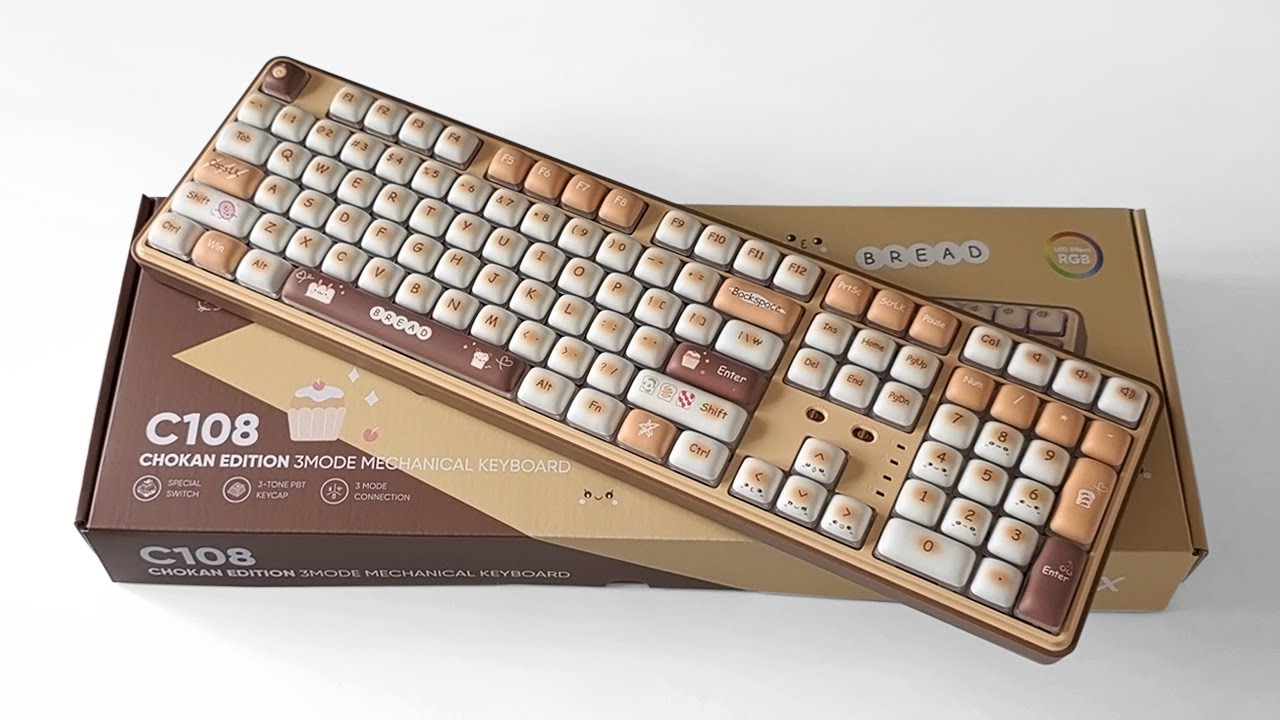 [📢구독자 이벤트] 콕스 COX C108 CHOKAN EDITION｜🙉쵸칸쵸칸쵸칸 귀여운 풀배열 키보드🙊 - YouTube