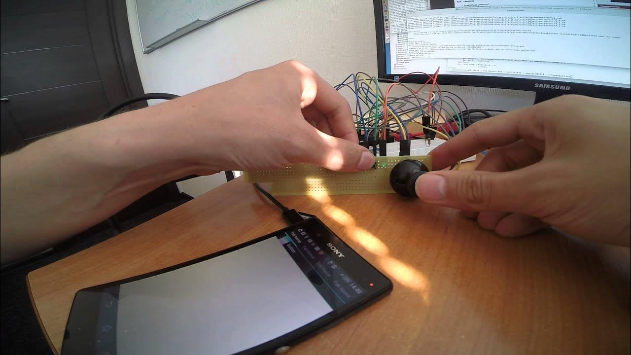 AppShed IOIO button screen action and analog input - YouTube