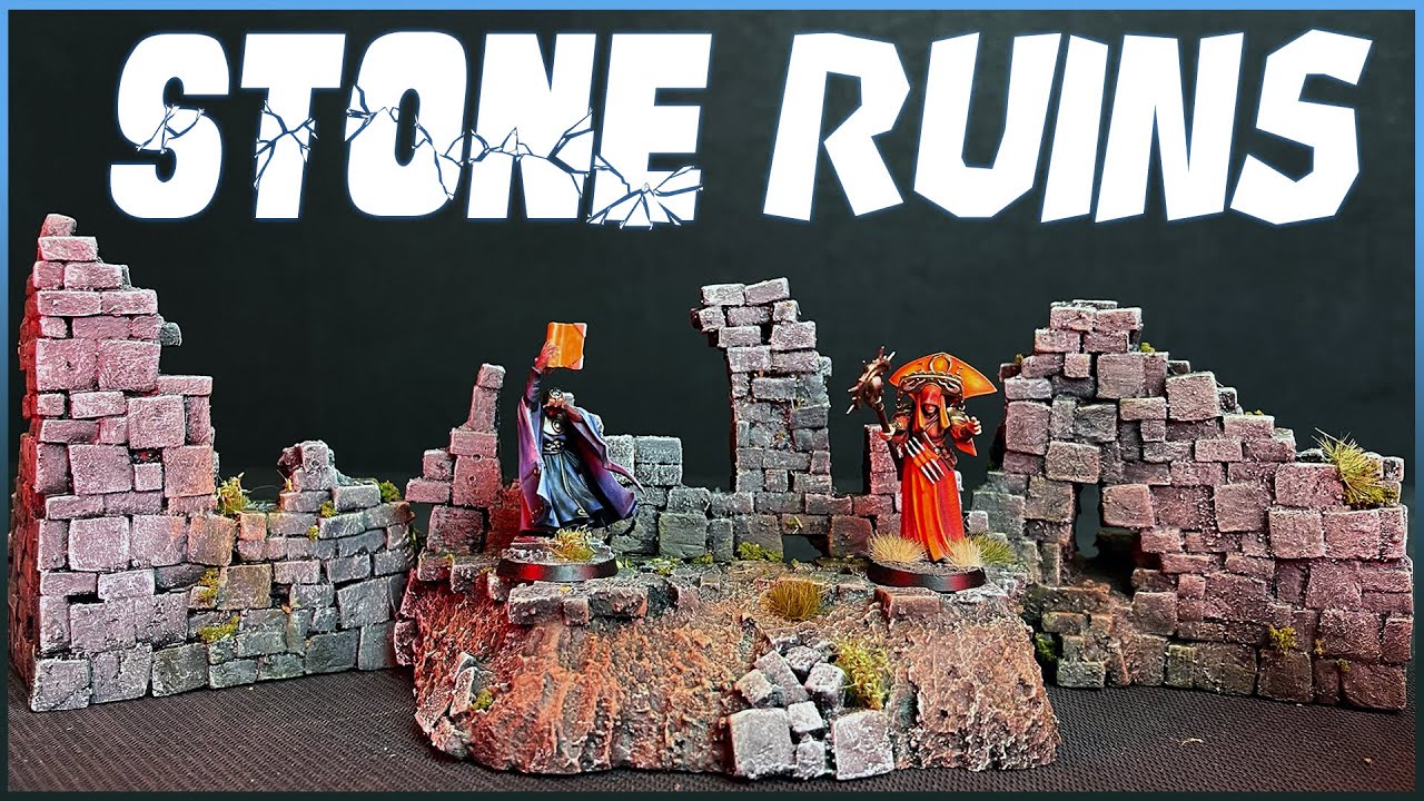 SIMPLE Stone Ruins Terrain Build for Dungeons and Dragons, Frostgrave ...