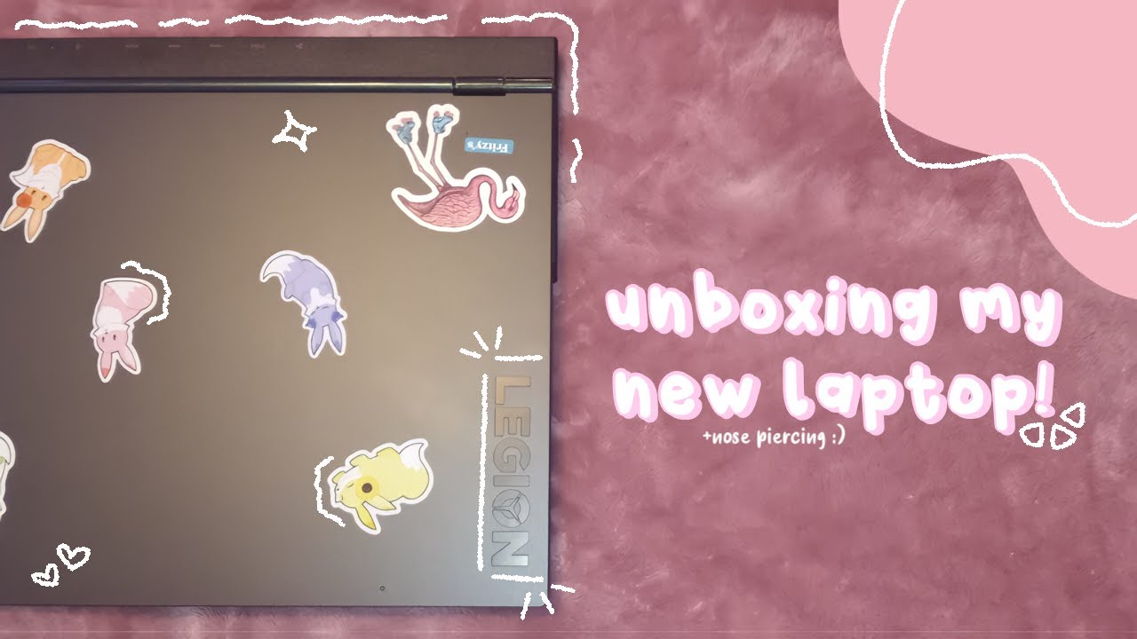 unboxing my new laptop 💻 lenovo legion 5 + nose piercing 🖤 - YouTube