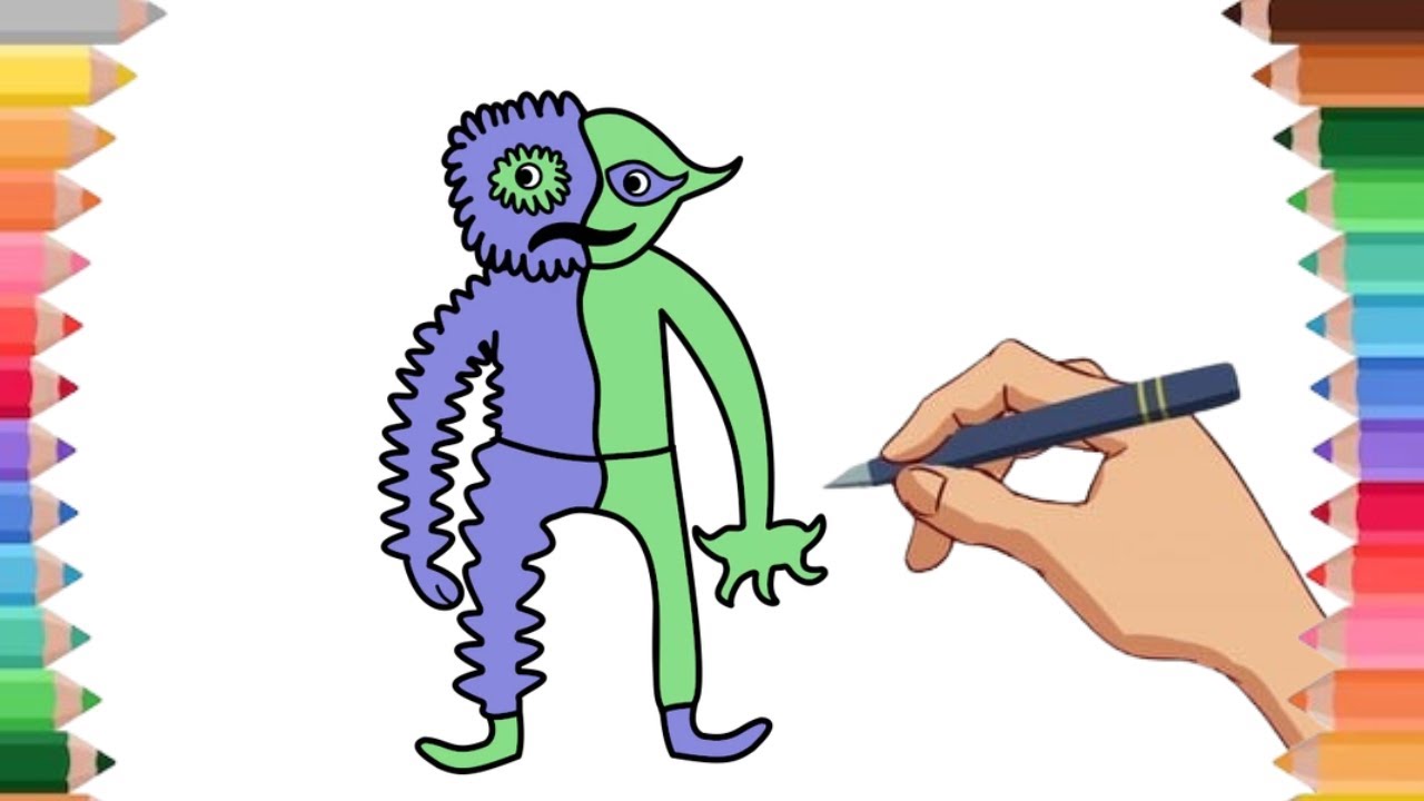 Drawing and Coloring a Bittergiggle (Jester) | How To Draw Garten of ...