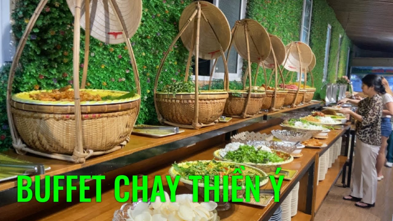 Nhà hàng chay Thiền Ý, buffet chay 90k nhiều món ngon ở Sài Gòn - YouTube