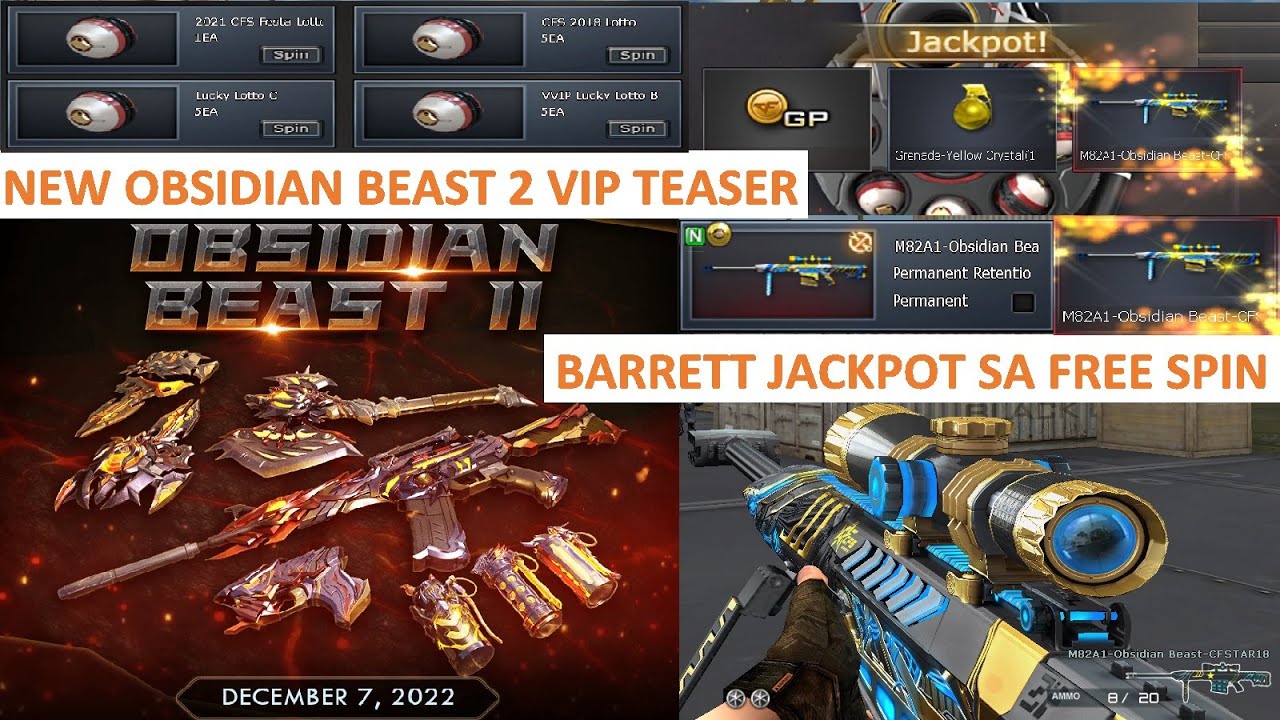 NEW OBSIDIAN BEAST 2 VIP TEASER & BARRETT JACKPOT SA FREE CFS LOTTO ...